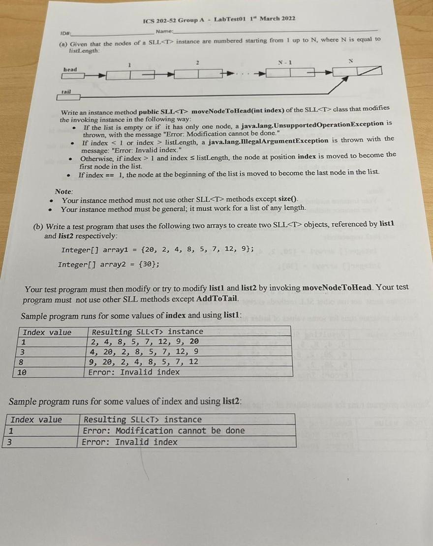 Solved public class SLL { private class SLLNode { | Chegg.com