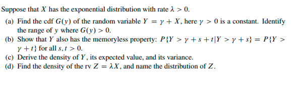 Solved Suppose that X has the exponential distribution with | Chegg.com