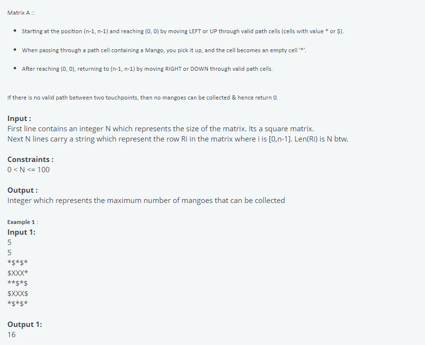 Solved Matrix A Matrix B (mirror image of A )The goal is to | Chegg.com