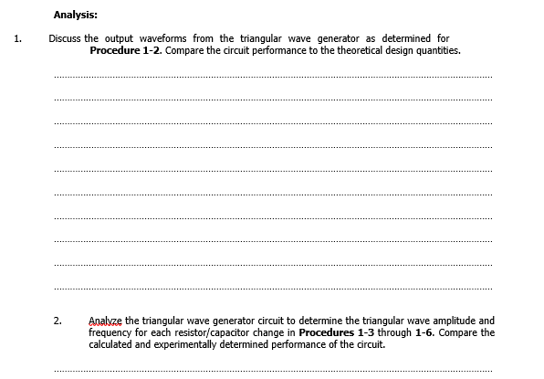 Objective: An op-amp triangular-wave generator | Chegg.com