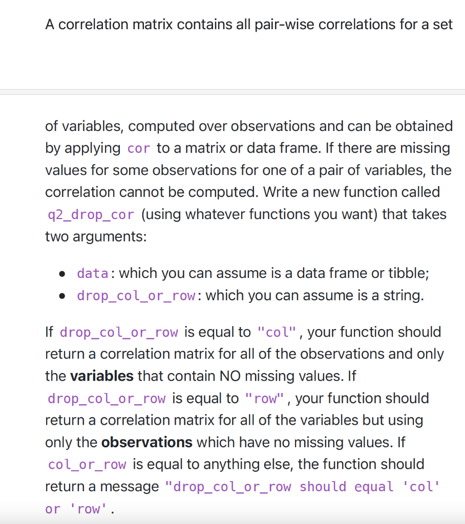 Solved A correlation matrix contains all pair-wise | Chegg.com