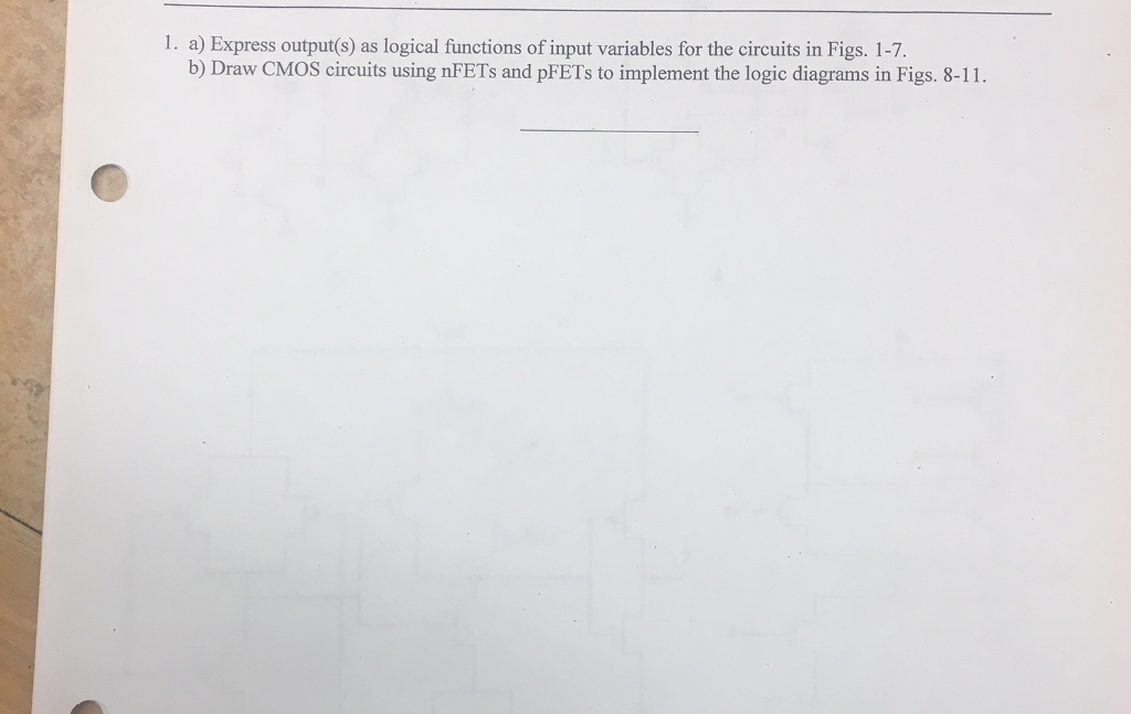 Solved 1. a) Express output(s) as logical functions of input | Chegg.com