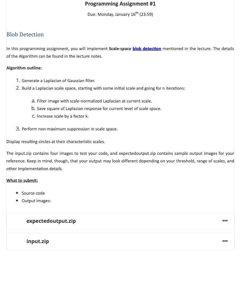 Solved Programming Assignment 1 Due Monday January 16th