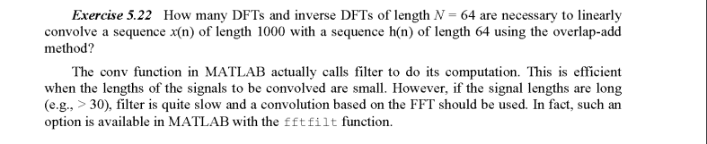 Exercise 5.22 How many DFTs and inverse DFTs of | Chegg.com