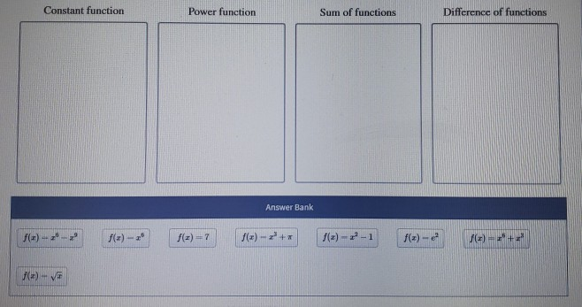 Solved Constant function Power function Sum of functions | Chegg.com