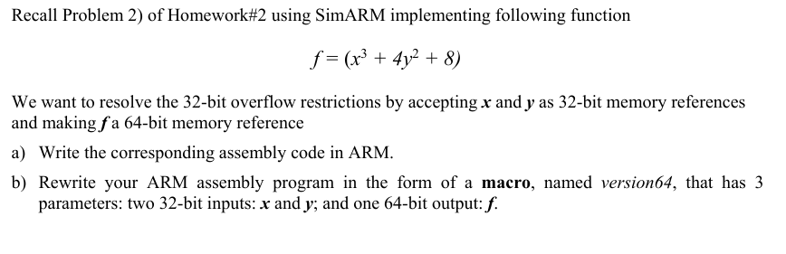 Solved problem 2) ﻿We want to write an ARM assembly program | Chegg.com