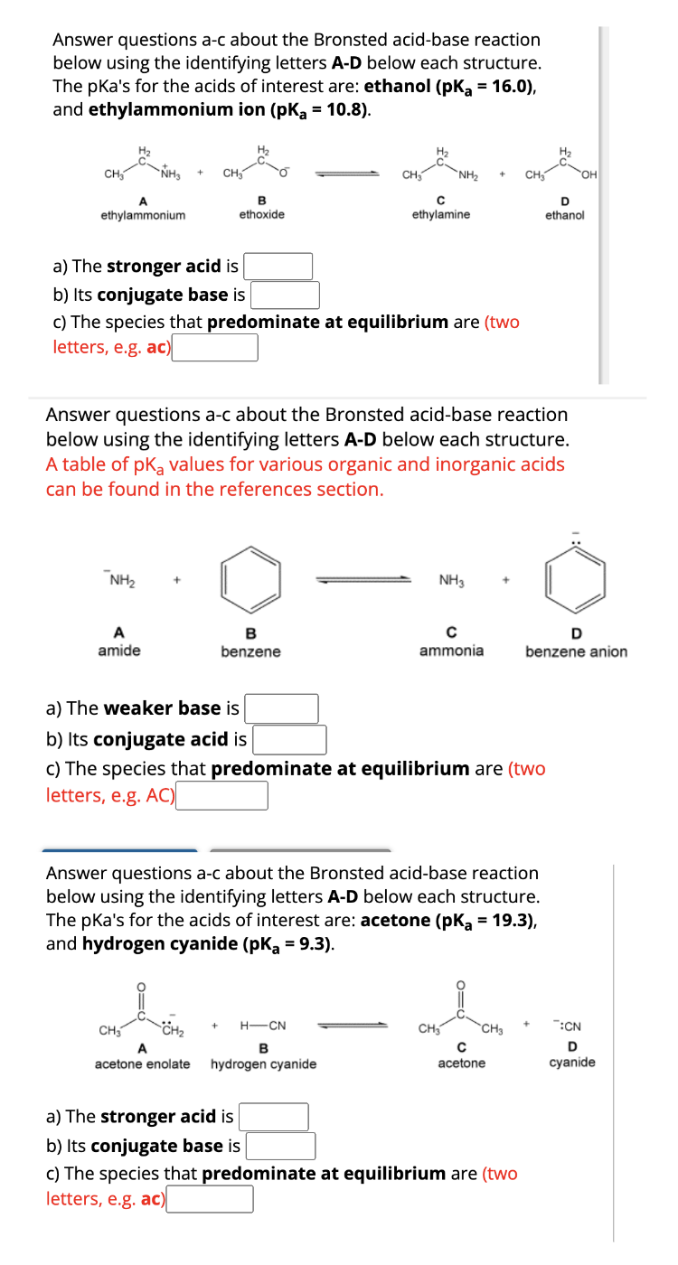 Solved Answer questions a-c about the Bronsted acid-base | Chegg.com