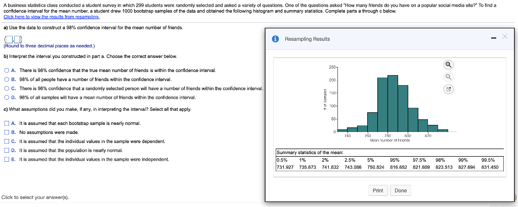 Solved A business statistics class conducted a student | Chegg.com