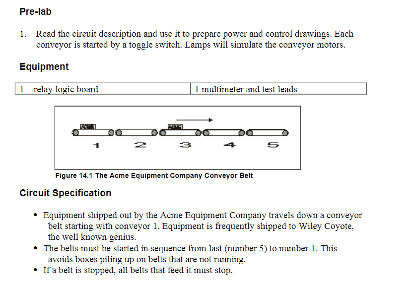 Solved Pre-lab 1. Read the circuit description and use it to | Chegg.com