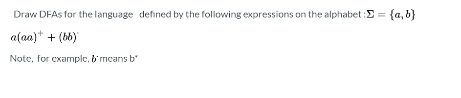 Solved Draw DFAs for the language defined by the following | Chegg.com