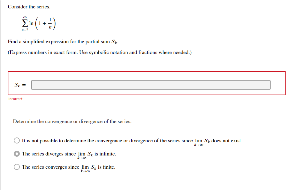 Solved Consider the series.\\n\\\\sum_(n=2)^(\\\\infty ) | Chegg.com