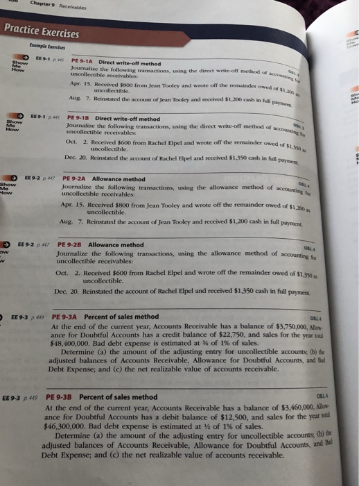 Solved Chapter 9 Practice Exercises Example Exercises (I | Chegg.com