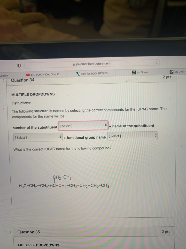 Solved O palomar.instructure.com Sign for DOG SITTING PH | Chegg.com