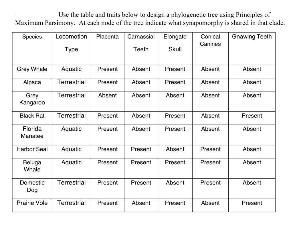 Solved Use the table and traits below to design a | Chegg.com
