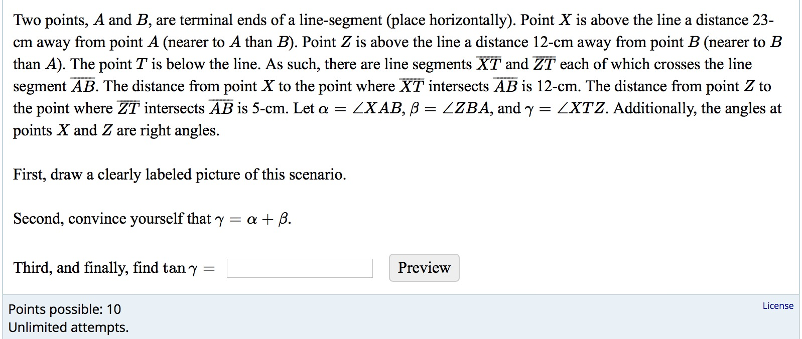 Solved Two points, A and B, are terminal ends of a | Chegg.com