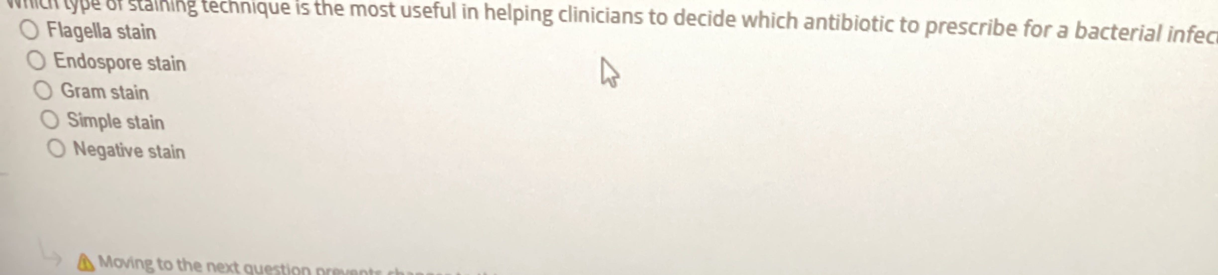Solved Flagella stainEndospore stainGram stainSimple | Chegg.com