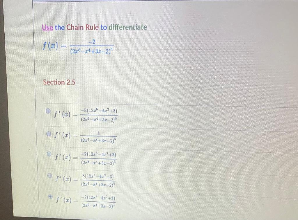 Solved Use the Chain Rule to differentiate (2010 -4 137 - | Chegg.com