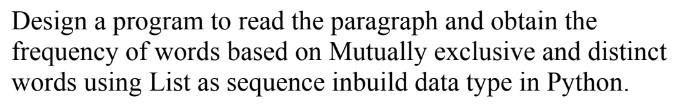 Solved Sample : Input: ‘apple mango apple orange orange | Chegg.com