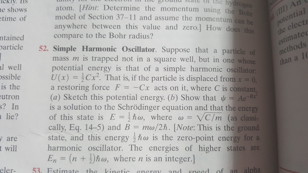 Solved 1. (a) For problem 52, use the normalization | Chegg.com