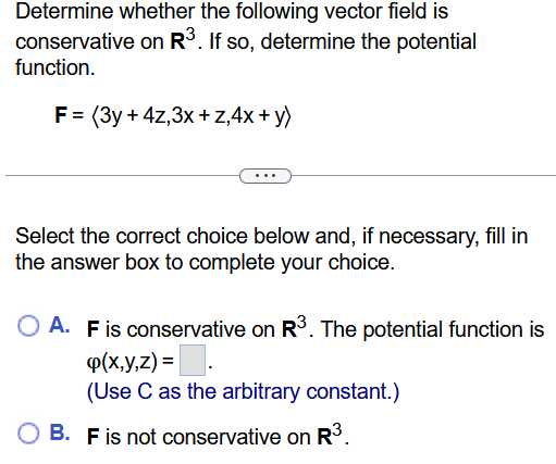 Solved Determine whether the following vector field is | Chegg.com