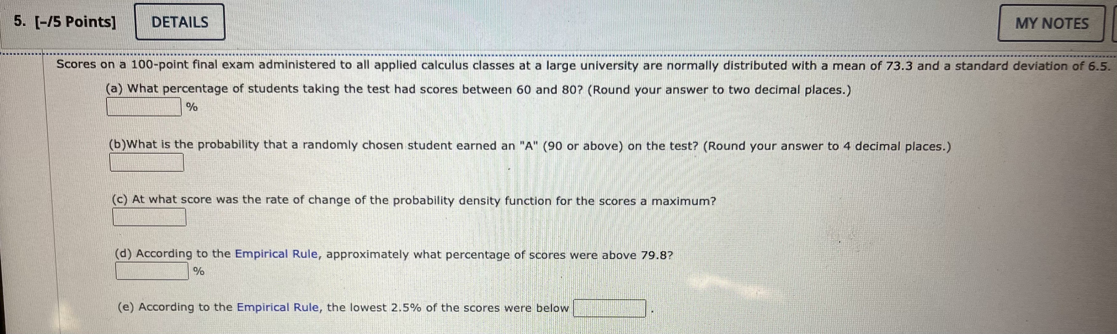 Solved Scores on a 100-point final exam administered to all | Chegg.com