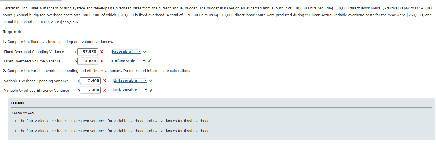 Solved actual fixed overhead costs were $555,950. Required: | Chegg.com