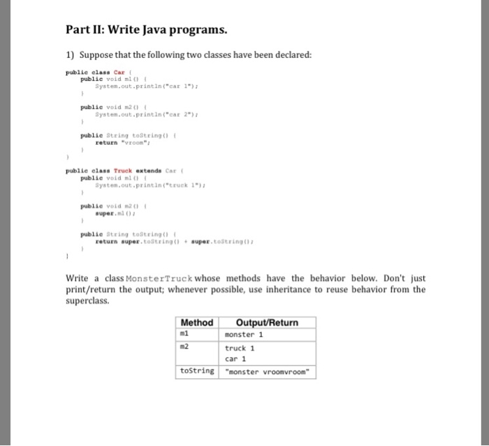 Solved Part Ii Write Java Programs 1 Suppose That The 5339