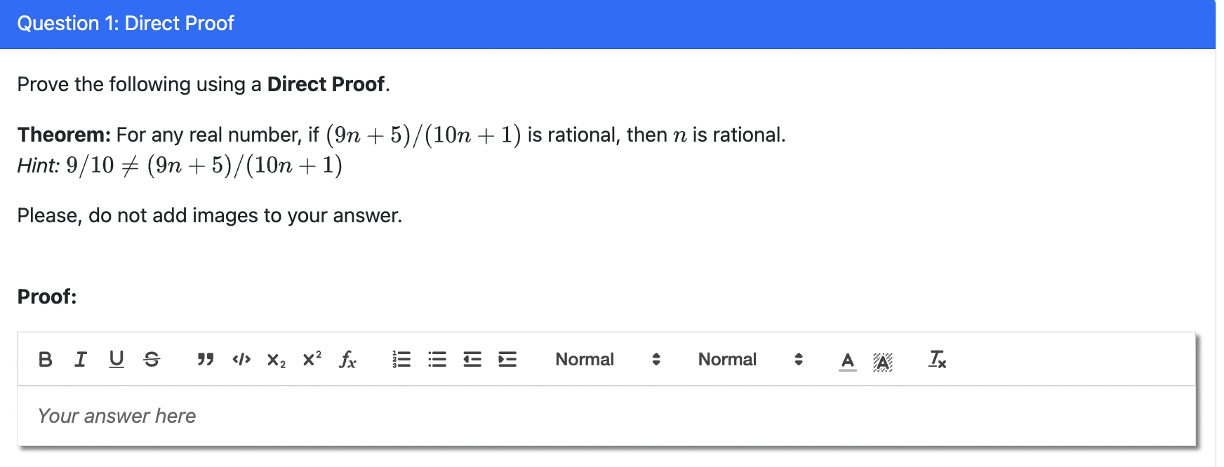 Solved Question 1: Direct ProofProve the following using a | Chegg.com
