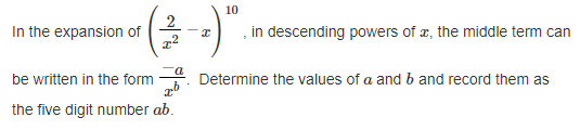 Solved 10 In the expansion of I in descending powers of a, | Chegg.com