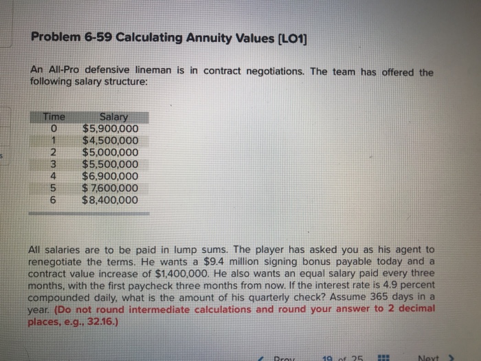 Solved Problem 6-59 Calculating Annuity Values (LO1] An | Chegg.com
