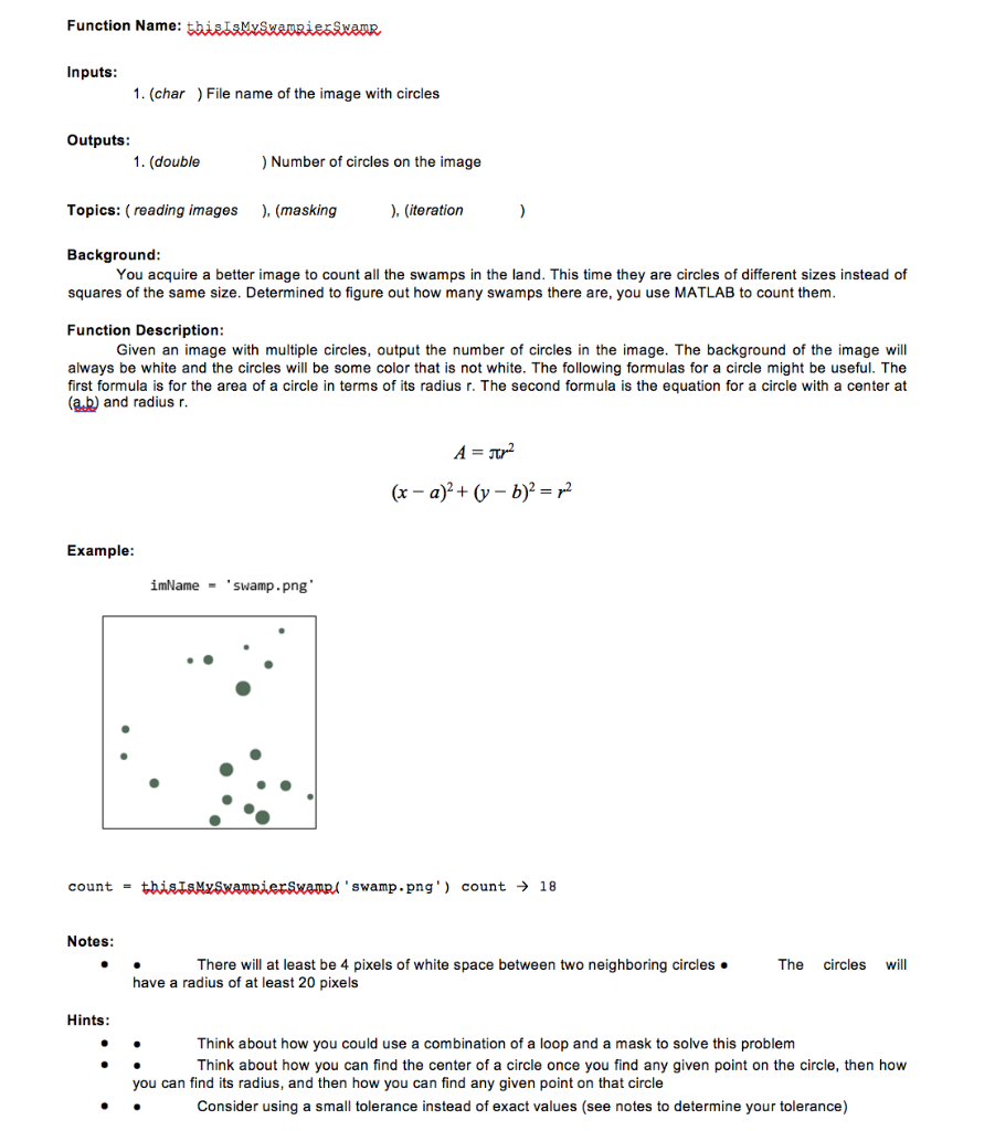 Function Name: thirds MxSvensies Inputs: 1. (char ) | Chegg.com