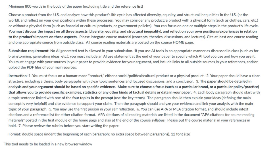 Minimum 800 words in the body of the paper (excluding | Chegg.com