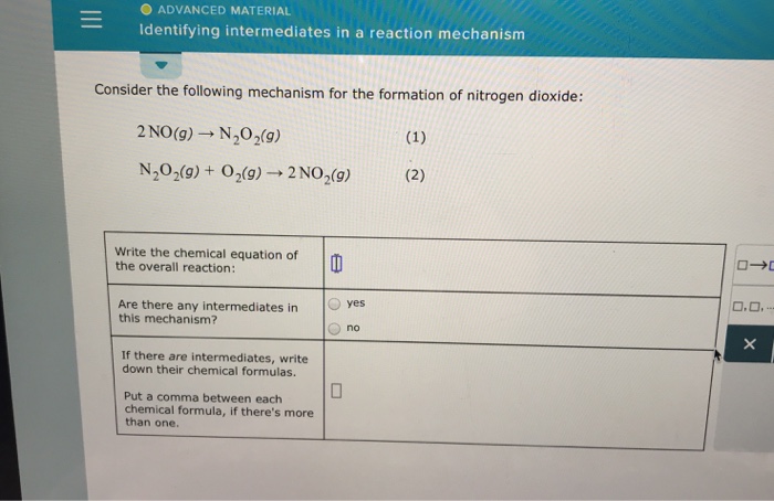 Solved ADVANCED MATERIAL ? Identifying intermediates in a | Chegg.com