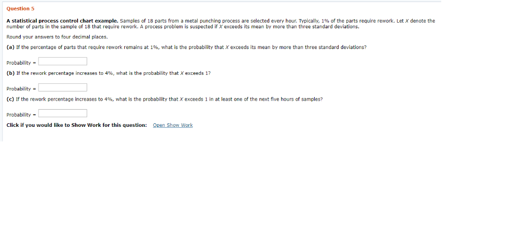 Solved Question 5 A statistical process control chart | Chegg.com
