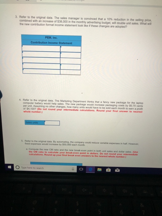 Solved 1. 10.00 points Fill in the missing amounts in each | Chegg.com