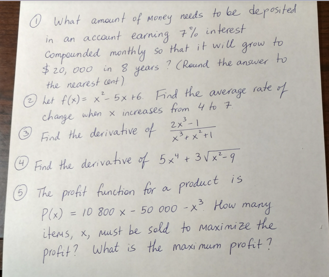 Solved Please show work, Thank you so much ! | Chegg.com
