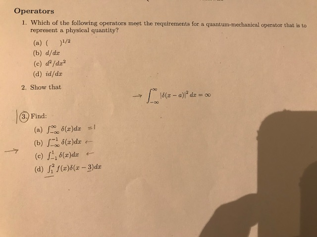 Solved Operators 1. Which of the following operators meet | Chegg.com