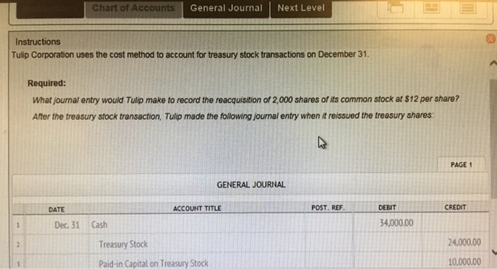 Solved Chart of Accounts General Journal Next Level | Chegg.com Solved Chart of Accounts General Journal Next Level | Chegg.com