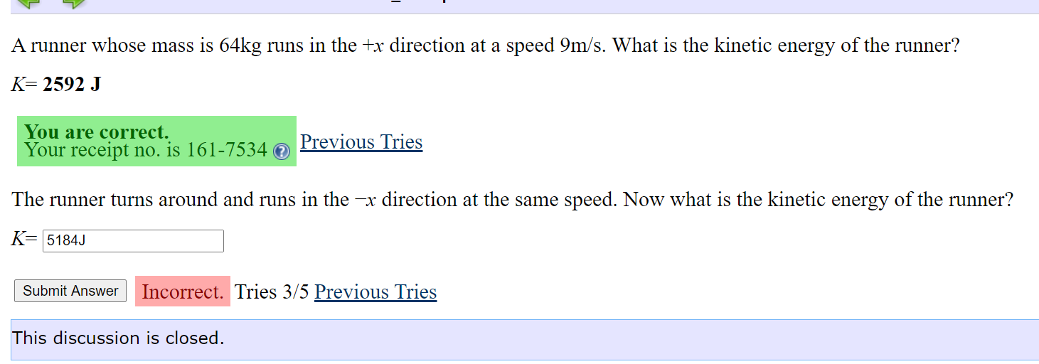 Solved A runner whose mass is 64kg runs in the +x direction | Chegg.com