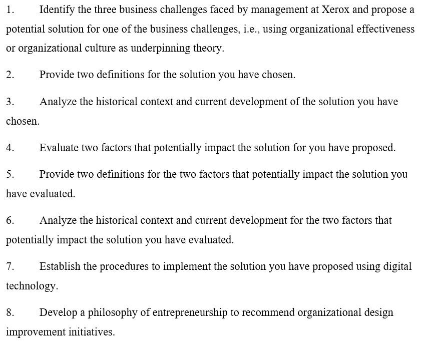 Solved 1. Identify the three business challenges faced by | Chegg.com