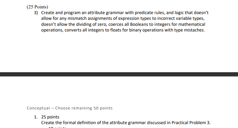Solved (25 Points) 3) Create and program an attribute | Chegg.com Solved (25 Points) 3) Create and program an attribute | Chegg.com