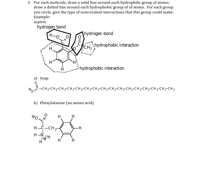 Solved 3. For each molecule, draw a solid line around each | Chegg.com