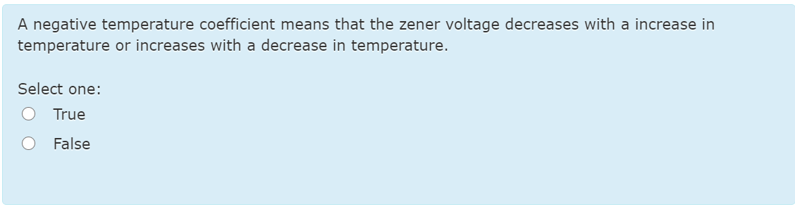 Solved A negative temperature coefficient means that the | Chegg.com