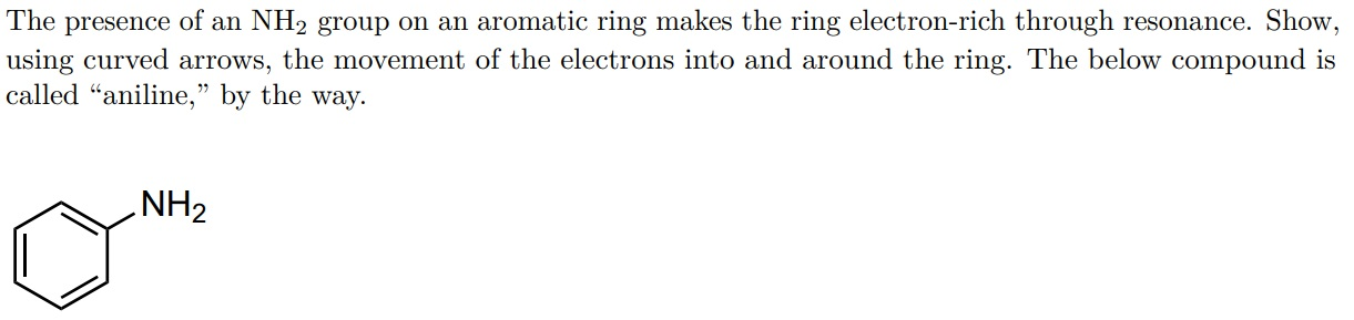 Solved The presence of an NH2 group on an aromatic ring | Chegg.com