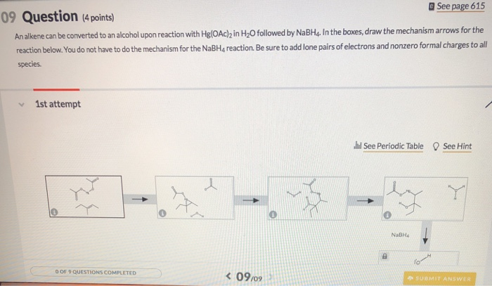 Solved a See page 615 09 Question (4points) An alkene can be | Chegg.com