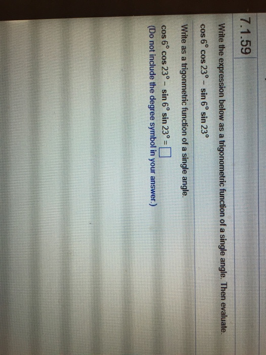 Solved Write the expression below as a trigonometric | Chegg.com