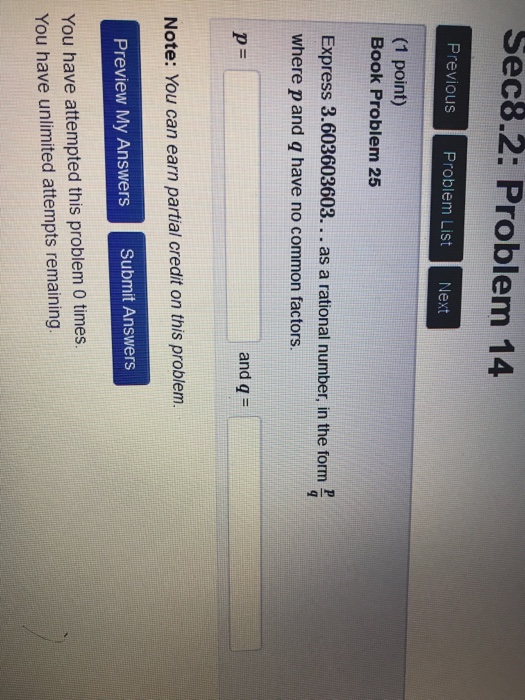 Solved Sec8.2: Problem 14 Previous Problem List Next (1 | Chegg.com