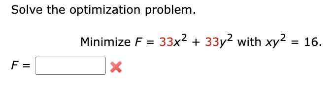 Solved Solve the optimization problem (SHOWN WORK | Chegg.com