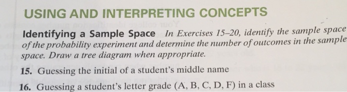 Solved USING AND INTERPRETING CONCEPTS Identifying a Sample | Chegg.com