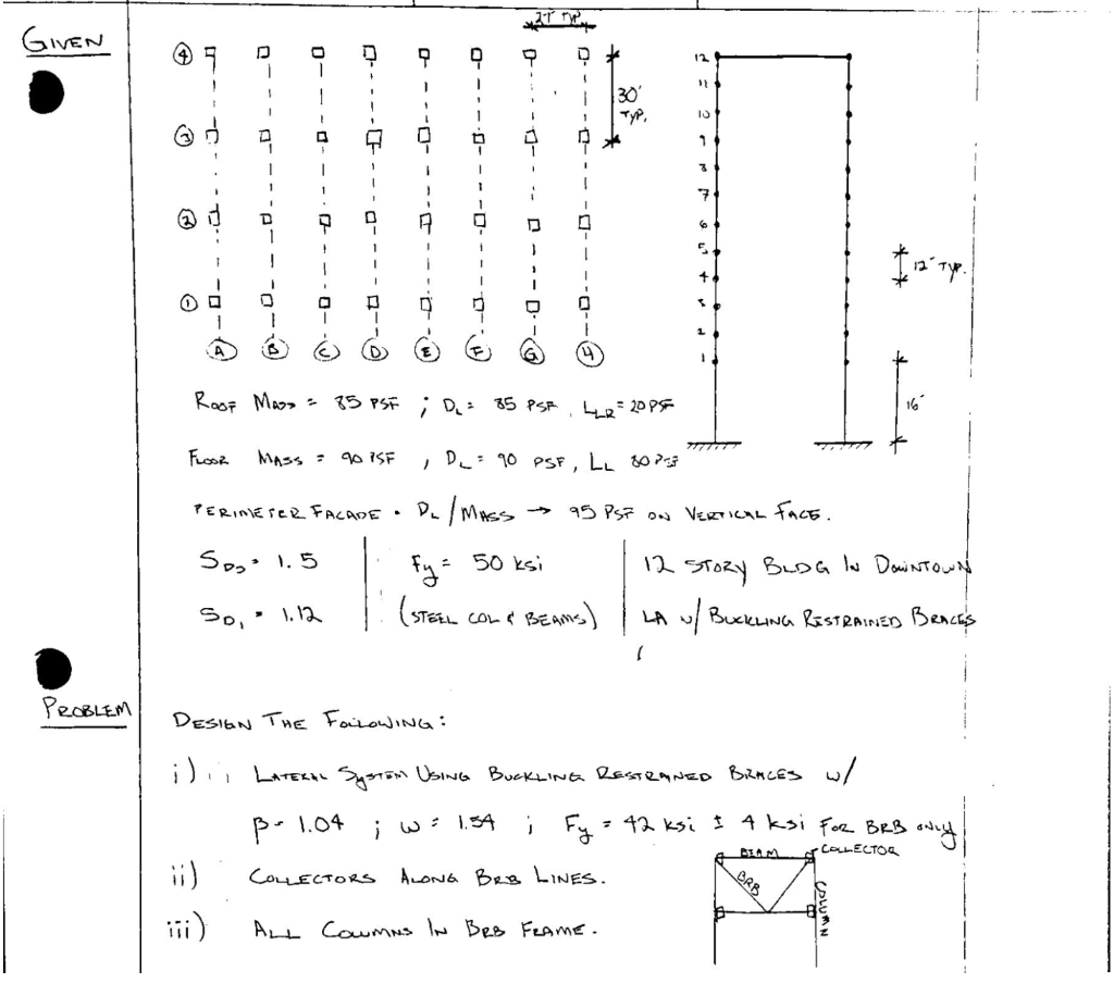 ROSFMAOD=85 PSF; DL=85 PSF, LLR=20PSF FLoor MASS =90 | Chegg.com